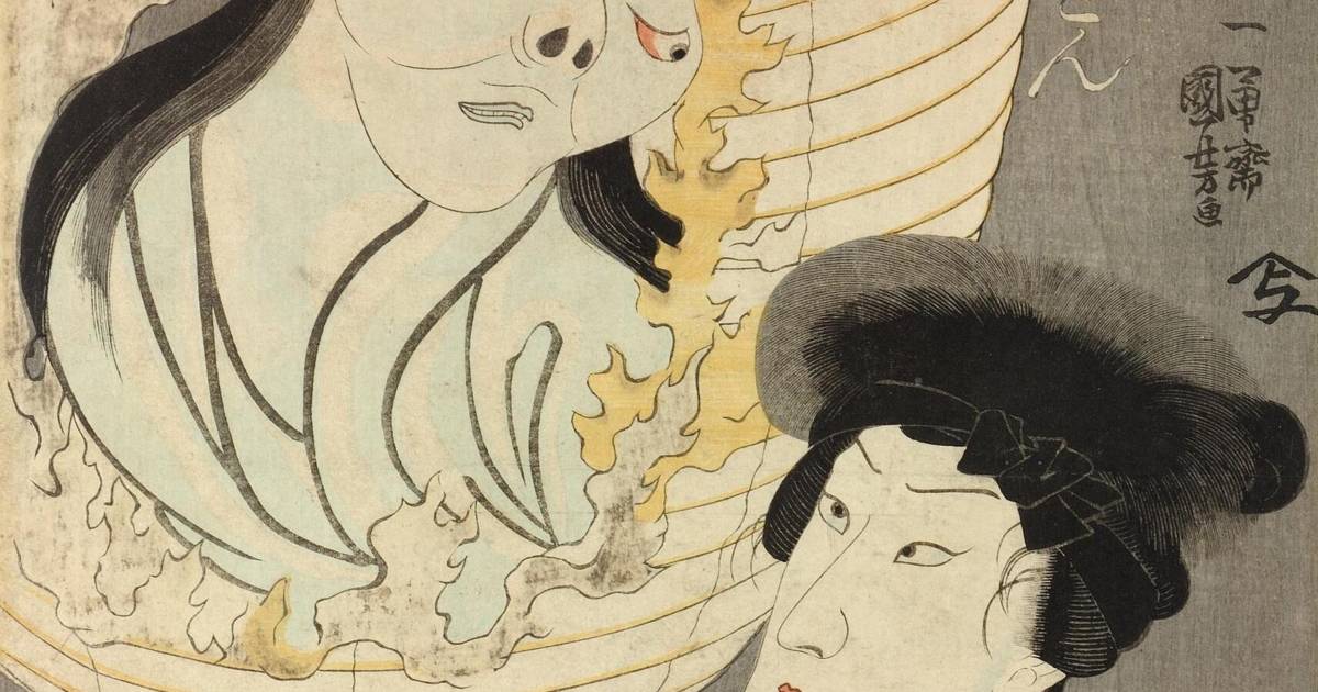 Ichikawa Danjūrō VIII as Kamiya Iemon Seeing the Ghost of Oiwa at the ...